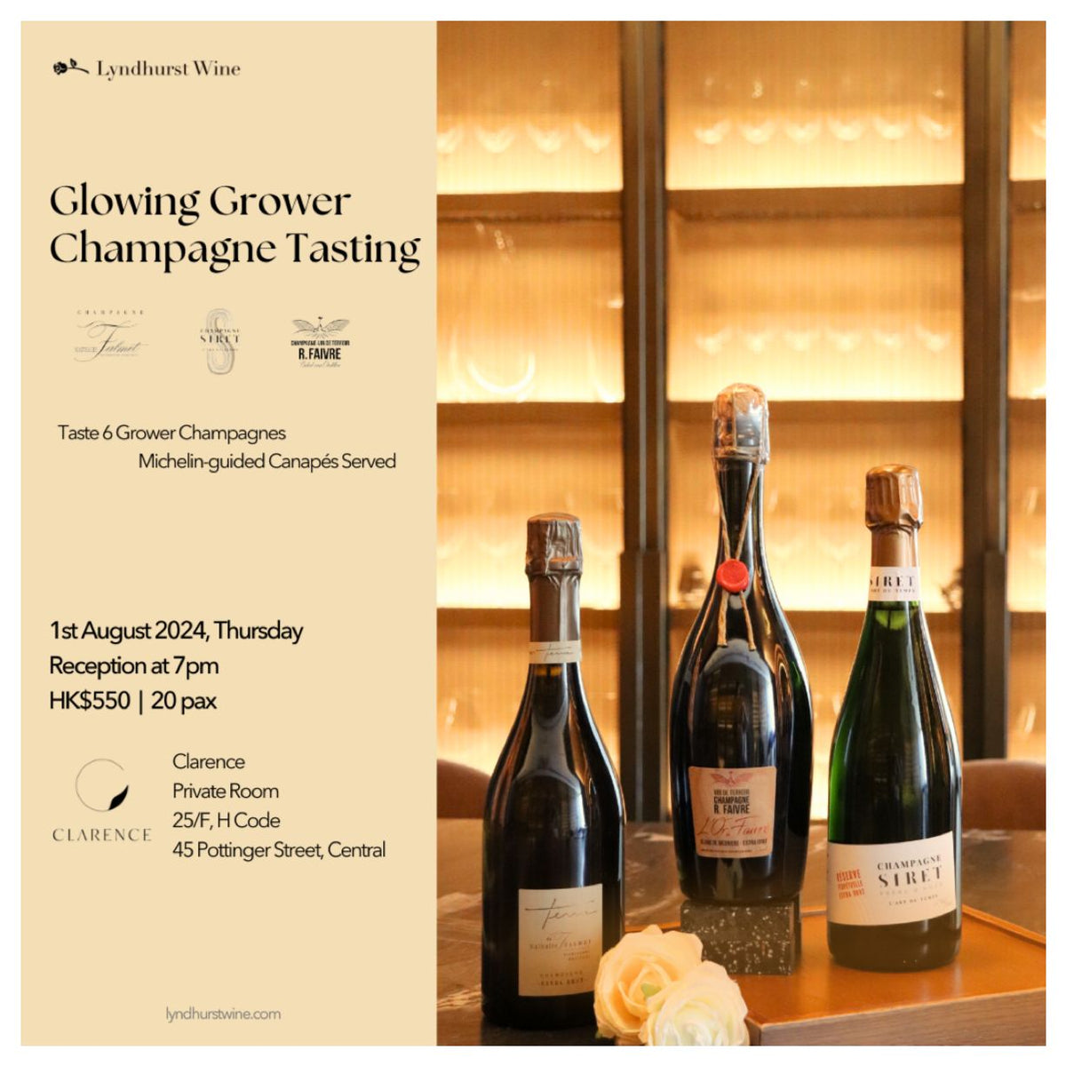 Glowing Grower Champagne Tasting - 1st August 2024 – Lyndhurst Wine ...